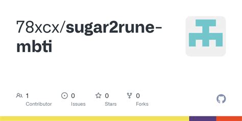 GitHub 78xcx Sugar2rune Mbti