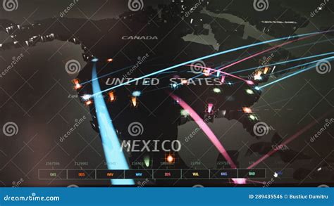 Abstract World Map Animation With Pointers Pins Navigation And Travel