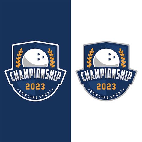 볼링 클럽 스포츠 로고 디자인 프리미엄 벡터
