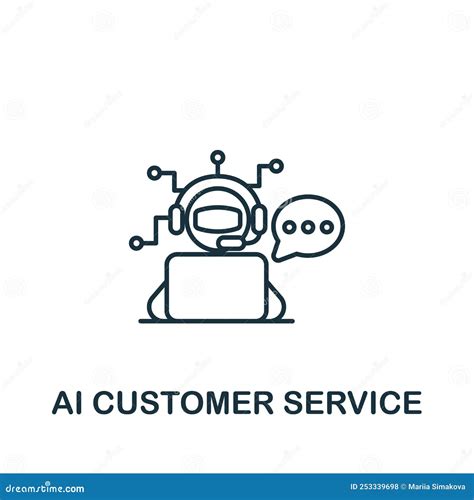 Ai Customer Service Icon Monochrome Simple Line Data Science Icon For Templates Web Design And