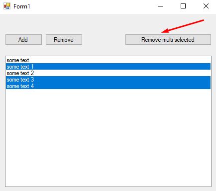 How To Remove Multiple Selected Items In ListBox Visual Basic