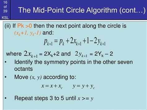 PPT Bresenham Circle Drawing Algorithm PowerPoint Presentation Free Download ID 5230918