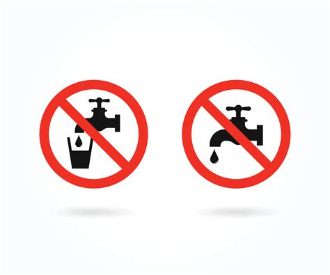 Do Not Use Water Sign No Drinkable Water Sign Non Potable Water Sign