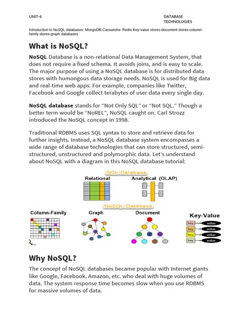 Unit 4 Dbms Pdf No Sql Databases Unit 4 Dbms Pdf No Sql Databases