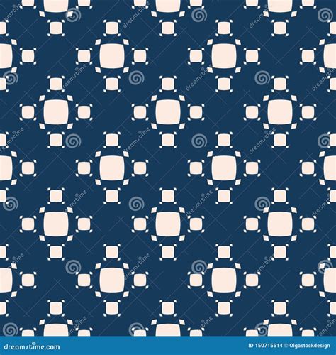 Vector Abstract Geometric Seamless Pattern With Small Rounded Squares