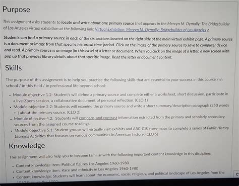 Purpose This assignment asks students to locate and | Chegg.com
