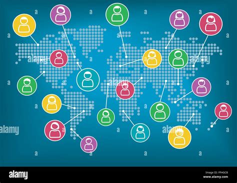 Global Network Of Collaboration Within Connected Workforce Stock Vector Image And Art Alamy