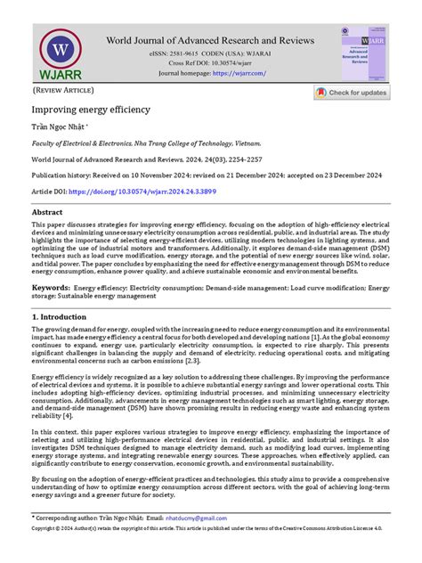 Improving Energy Efficiency Pdf Efficient Energy Use Energy Conservation