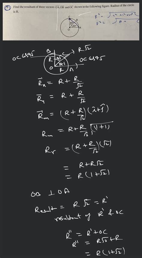 Find The Resultant Of Three Vectors OA OB And OC Shown In The Following F
