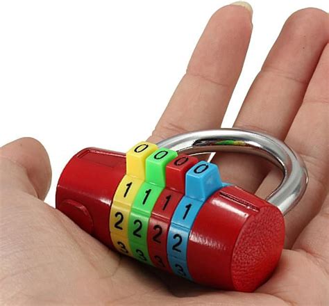 Fashion Long 4 Digit Number Code Dial Combination Padlock Security