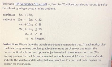 Solved Textbook Lp Vanderbei 5th Edpdf ↓ Exercise 234
