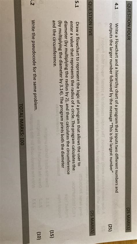 Solved Write A Flowchart And A Hierarchy Chart Of A Program