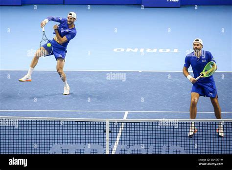 Andrea Vavassori And Simone Bolelli In Double Match During Nitto Atp