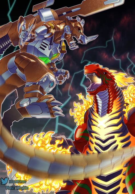 Rusttyranomon And Dinomon Digimon And More Drawn By Richard Park Danbooru