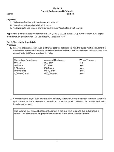 Physics 2 Wl6 Download Free Pdf Electrical Network Resistor