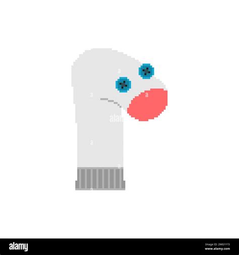 Sock Doll Pixel Art Socks Puppet Show Bit Stock Vector Image Art