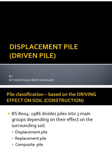 02 Displacement Pile Pdf Deep Foundation Prestressed Concrete