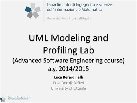 Uml Modeling And Profiling Lab Advanced Software Engineering Course