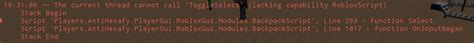 Error Lacking Capability RobloxScript Scripting Support Developer Forum Roblox