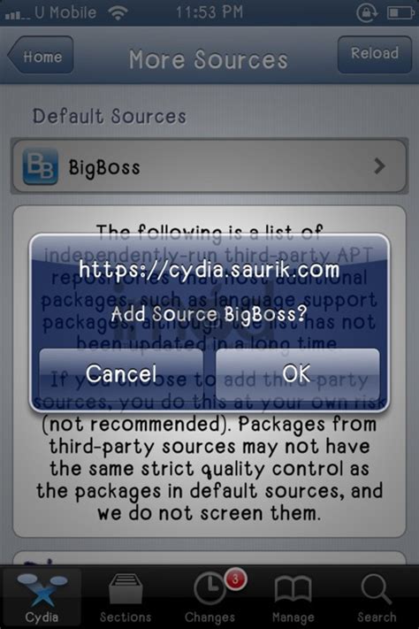 แกปญหา Cydia เกด Problem with MergeList