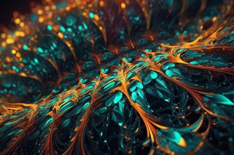 Digital Fractal Patterns Representing Knowledge Premium Ai Generated Image