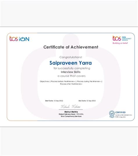 Sai Praveen Yarra On Linkedin Tcsion