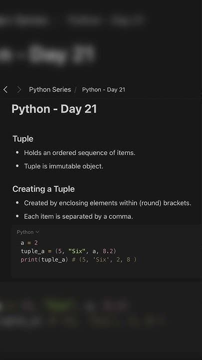 Python Day 21 Python Programming Series In Telugu Tuple Data