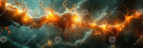 Dense Intricate Synaptic Webs Inspired By Neural Connections With Branching Pathways Stock