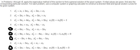 Solved In Problems Through Apply The Eigenvalue Chegg Com
