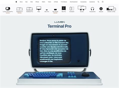 Consomac Le Lumon Terminal Pro Apparaît Au Milieu Des Macs Sur Le Site D Apple