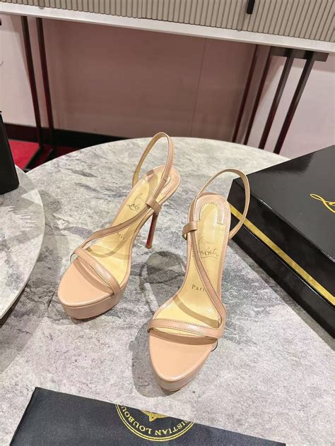 Cl 2026 Rosalie Alta 150mm Sandal Beige Leather Jewslady
