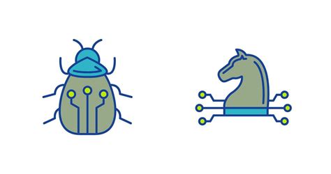 Bug And Trojan Icon 32886546 Vector Art At Vecteezy