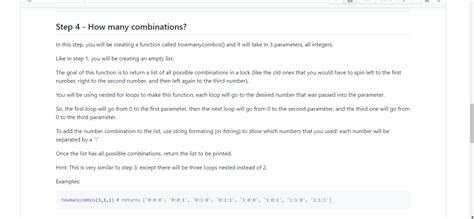 Solved Step 4 How Many Combınations In This Step You