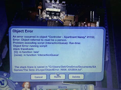 apartment nanny controller error r sims2help