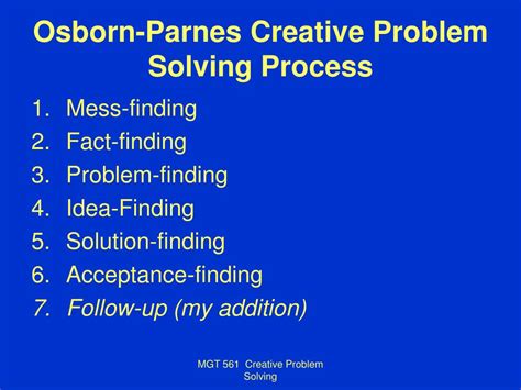 PPT Osborn Parnes Creative Problem Solving Process PowerPoint