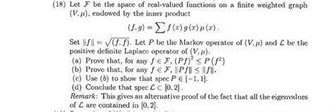 Solved Let F Be The Space Of Real Valued Functions On A Chegg