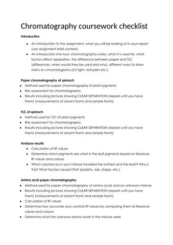 Btec Applied Science Unit 2 Learning Aim C Chromatography Help Support Teaching Resources