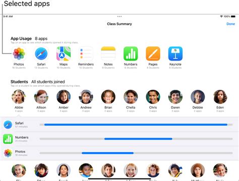 Use The Class Summary Pane In Classroom Apple Support