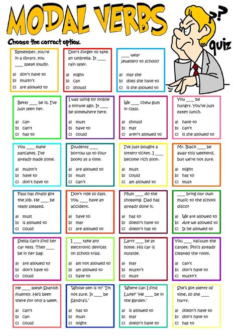 Modal Verbs Worksheets