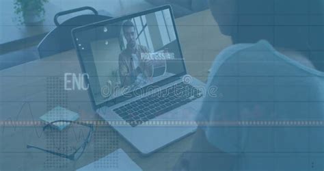 Animation Of Loading Bar And Encrypted Data Transfer Text Diverse