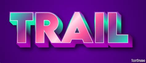 Trail Text Effect And Logo Design Word