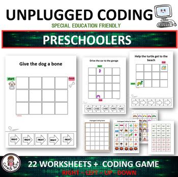 Unplugged Coding Directional Coding Left Right Up Down Game Preschoolers