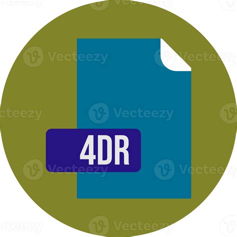 4dr File Format Icon Rounded Circle Bg 65419970 Png