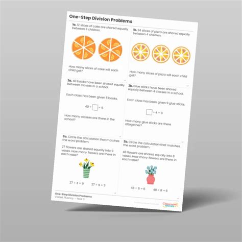 Year 3 One Step Division Problems Varied Fluency Resource Classroom Secrets