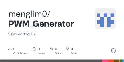 GitHub Menglim PWM Generator STM F ZET