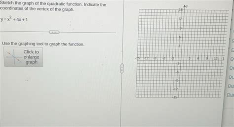 Solved Sketch The Graph Of The Quadratic Function Indicate The