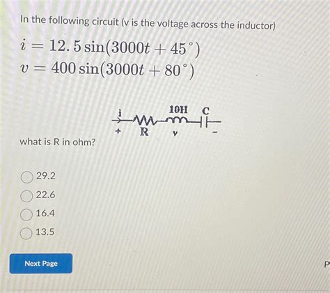 Solved In the following circuit ( v ﻿is the voltage across | Chegg.com