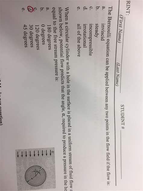 Solved The Bernoulli Equation Can Be Applied Between Any Two