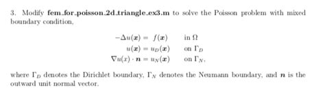 solve the poisson problem with non homogeneous mixed