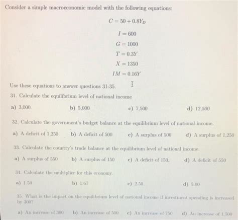 solved consider a simple macroeconomic model with the